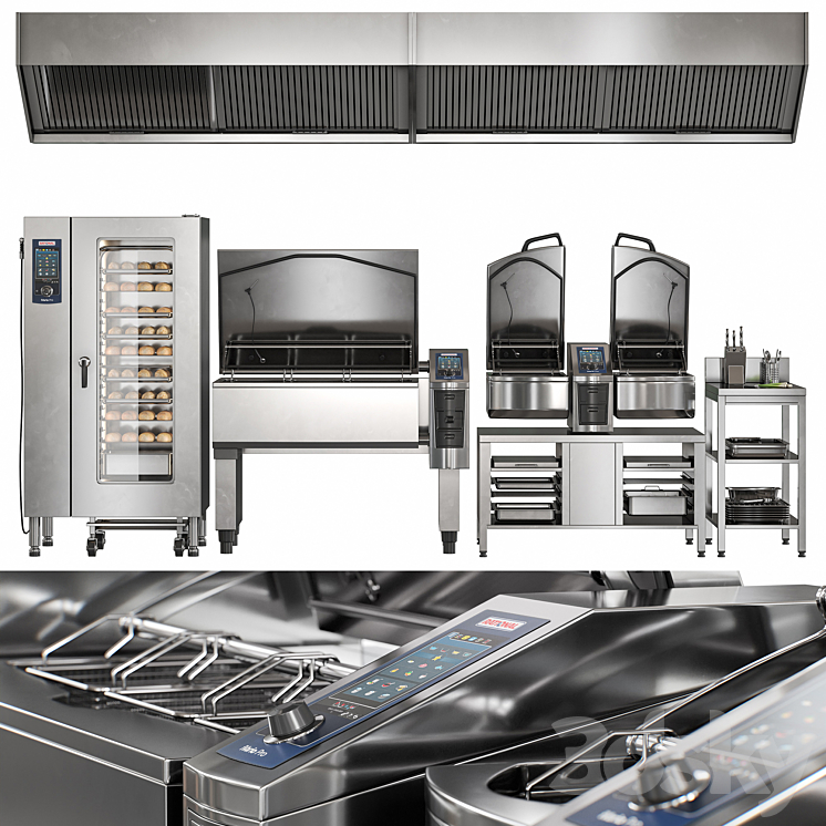 Rational heating equipment for restaurants and cafes - Restaurant - 3D ...
