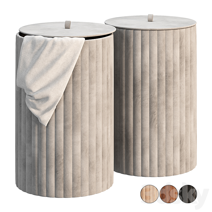 Velvet Laundry Basket - Other decorative objects - 3D model