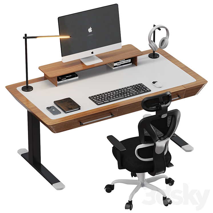 Workplace office furniture 002 - Office furniture - 3D model