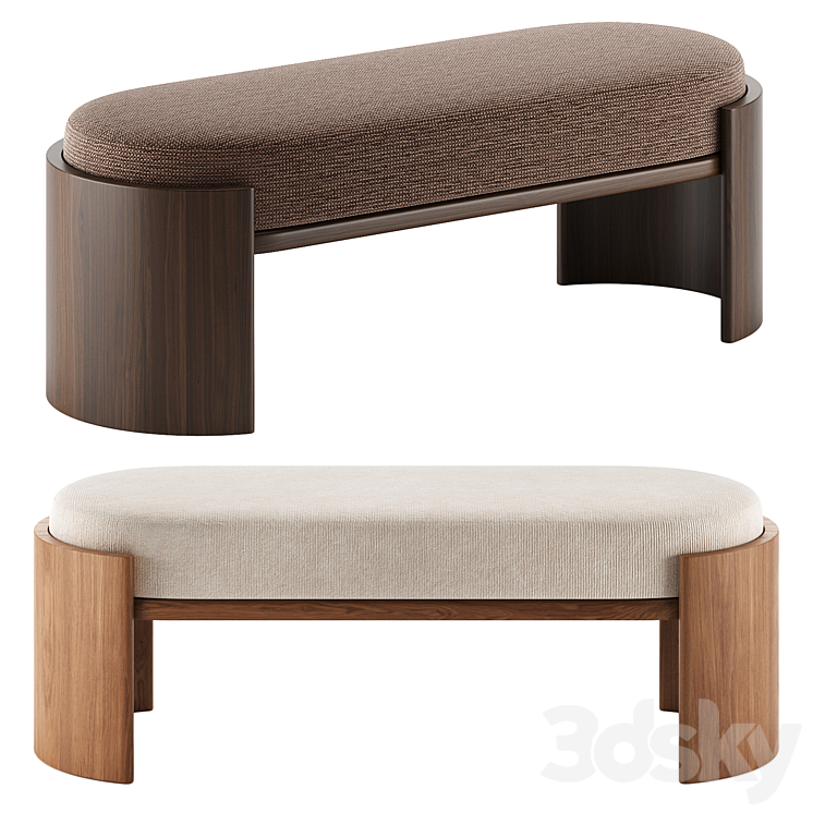 HUG bench by Parla set 2 - Other soft seating - 3D model