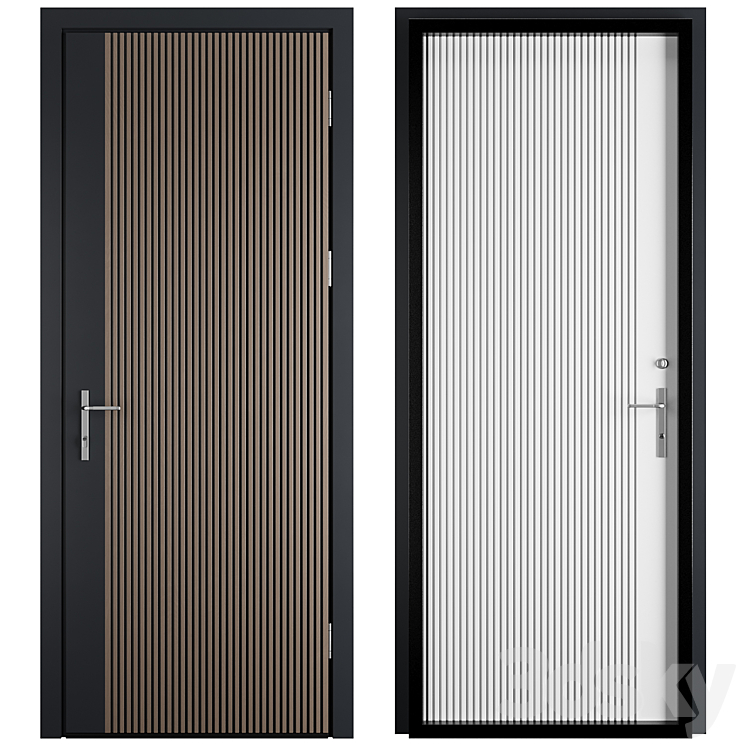 Entrance door staleks classic 43 - Doors - 3D model