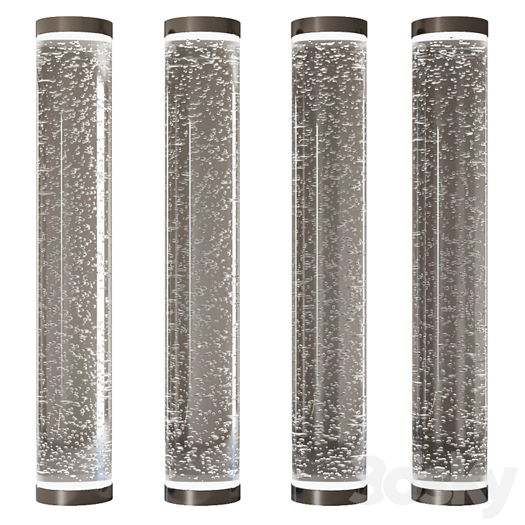 Glass columns with bubbles - Other decorative objects - 3D model