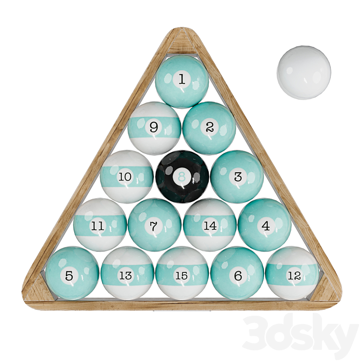 Tiffany&Co Billiard Balls - Billiards - 3D model