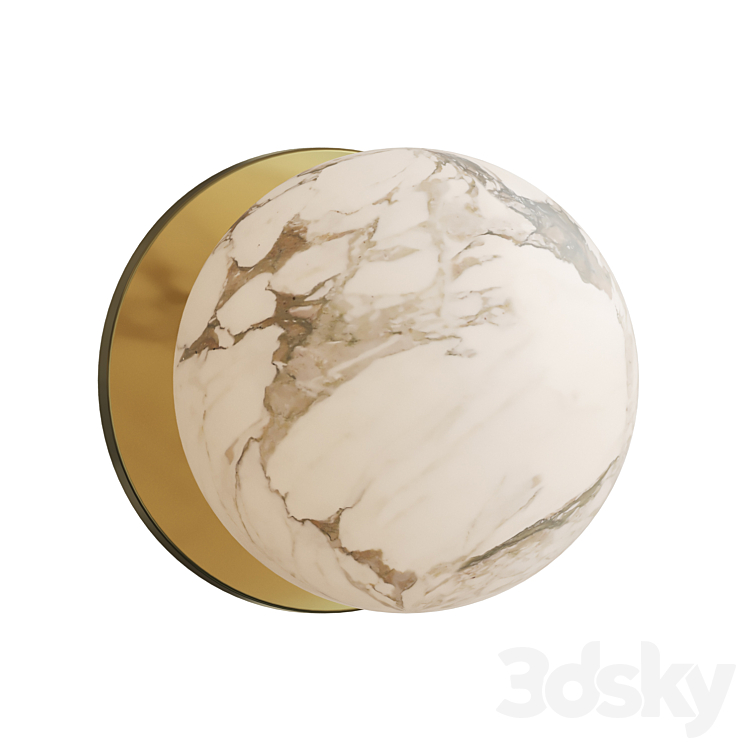 Alabaster Mini Orb Wall Lamp - Wall light - 3D model