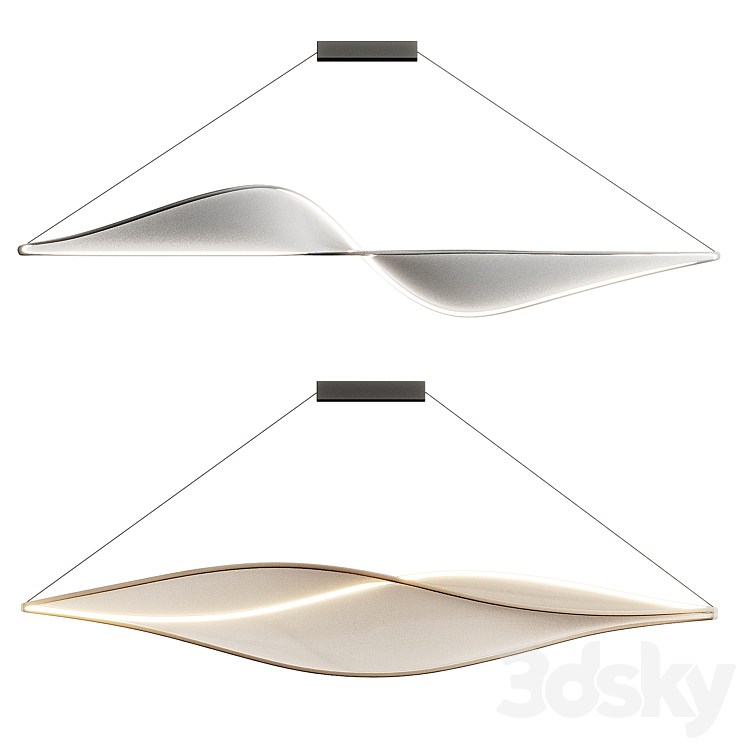 llll.04 + llll.08 Horizontally - Pendant light - 3D model