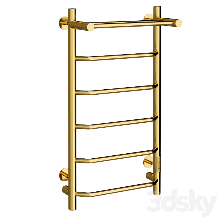 OM Electric heated towel rails EWRIKA Safo FT, with shelf, gold - Towel ...