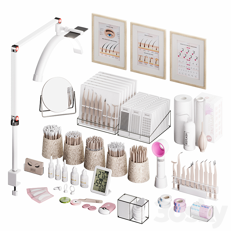 Eyelash extension kit - Beauty salon - 3D model