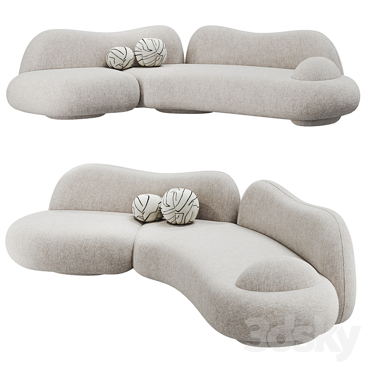 Wave Sofa - Sofa - 3D model