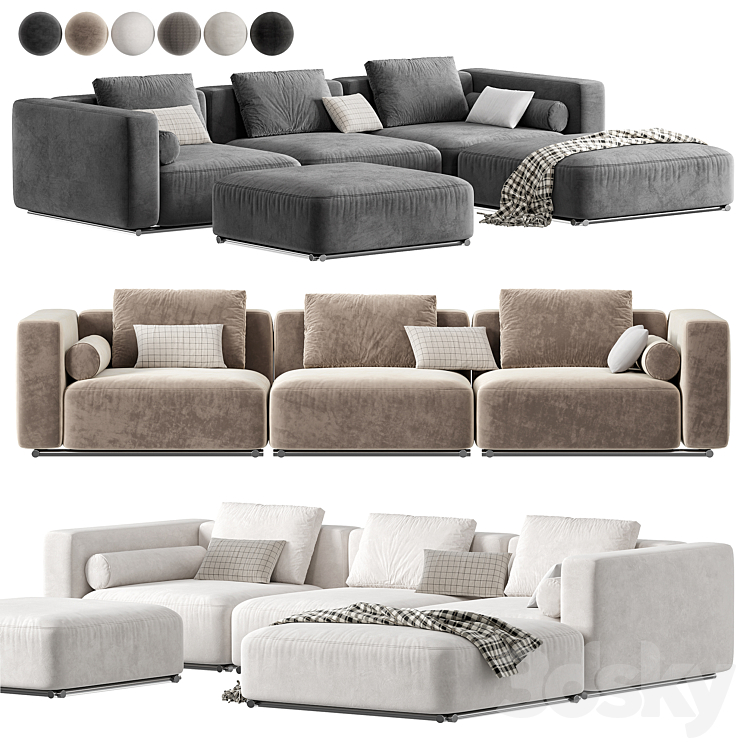 Poliform Shangai Modular Sofa - Sofa - 3D model