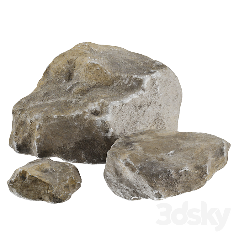 Realistic Stones Set 001 - Environment elements - 3D model