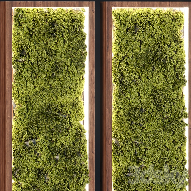 Moss Wall Panels for Interior Visualization Vol 293 - Fitowall - 3D model
