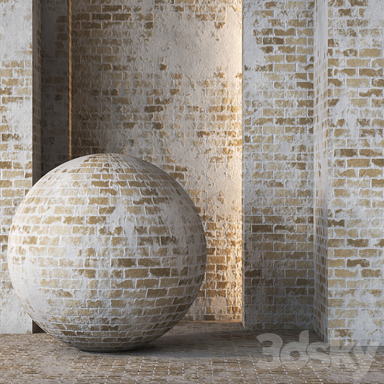 Rustic Brick Wall Texture 4K - Seamless - Brick - 3D model