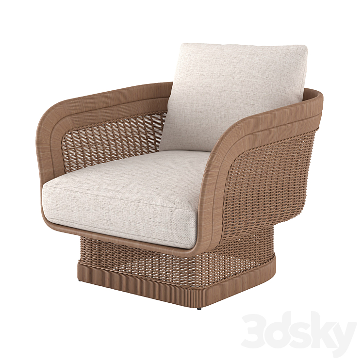 RH BLOOM LOUNGE CHAIR - Arm chair - 3D model