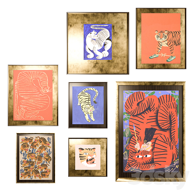 Tigers - Frame - 3D model