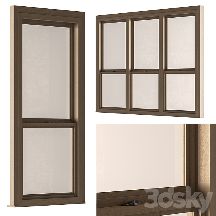Wooden Frame - Windows Set 37 - Windows - 3D model