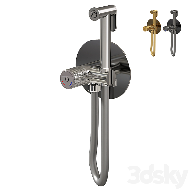 TECH Shine Gun Metal - Faucet - 3D model