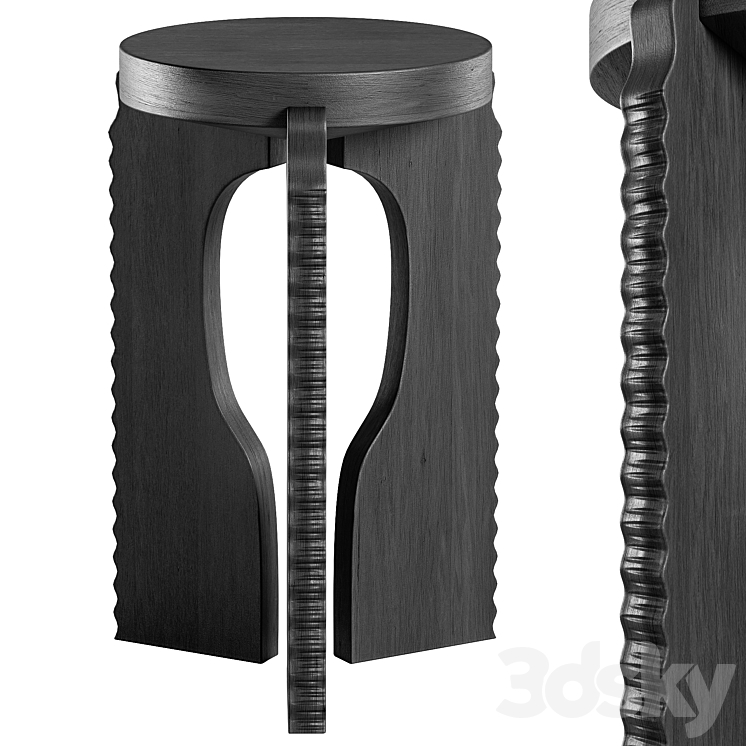 Black Rooster Decor | Cavalet Accent Table - Table - 3D model