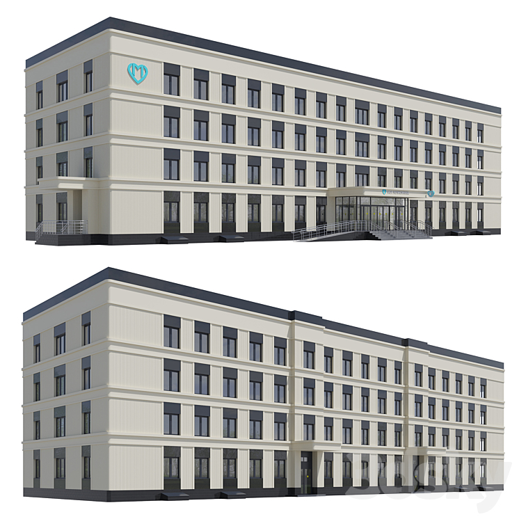 Polyclinic - Building - 3D model