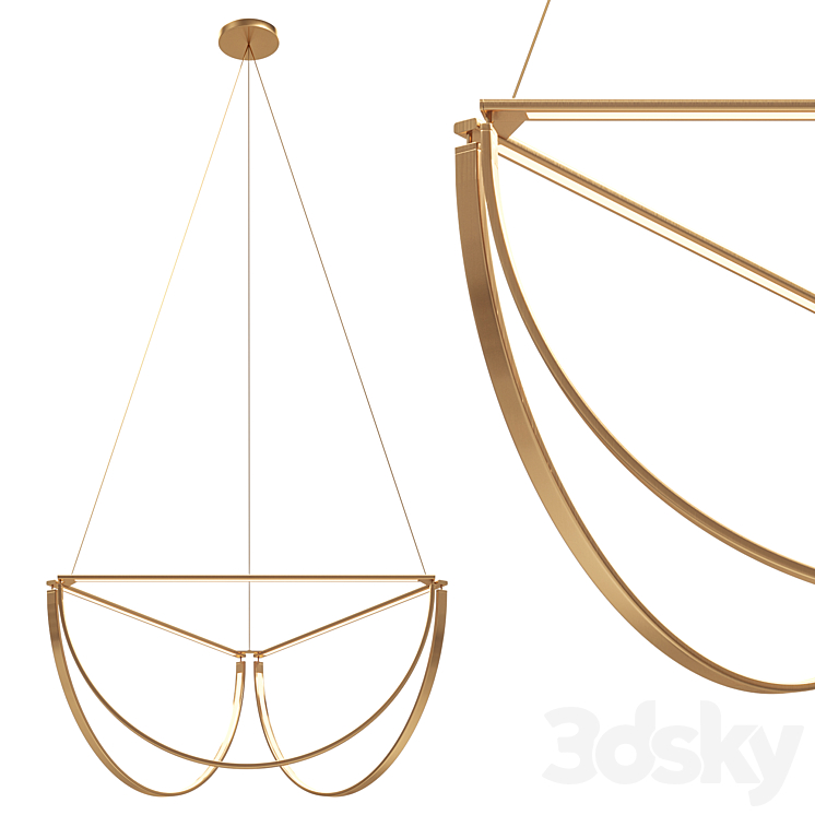 Chord Cluster Pendant Lamp by Alex Allen Studio - Pendant light - 3D model