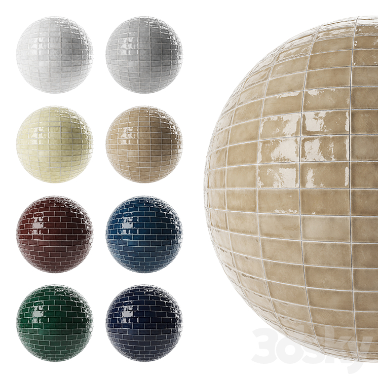 Tile Textures Set 015 - Tile - 3D model