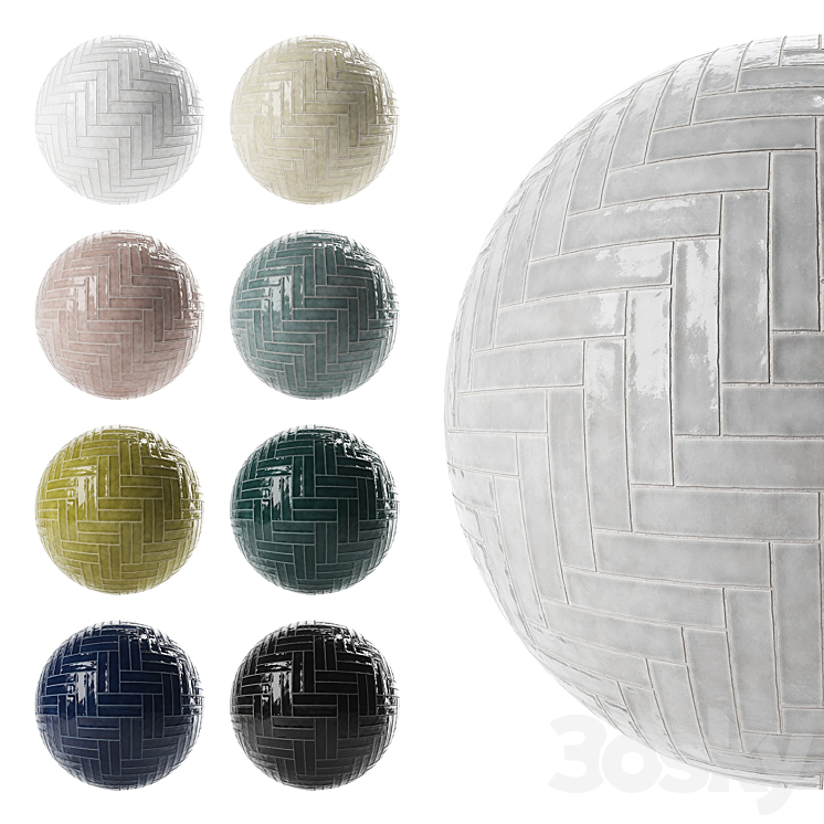 Tile Textures Set 019 - Tile - 3D model