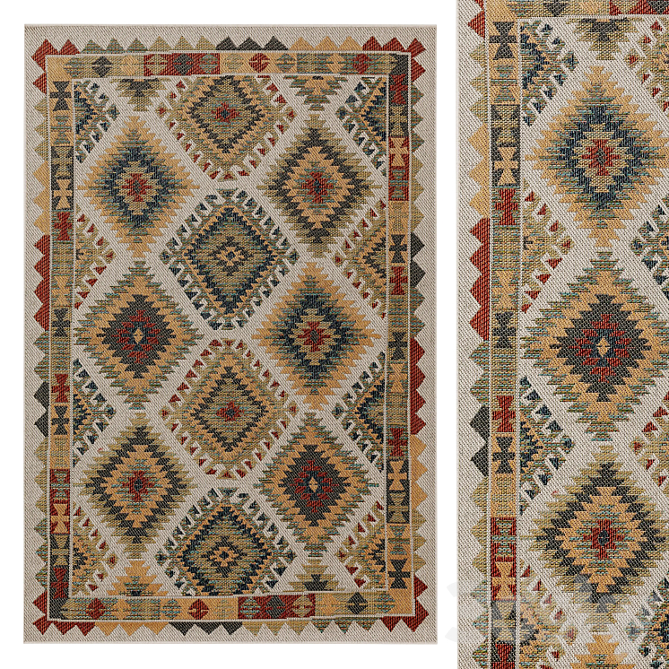 Mirena Multicolour Rug - Carpets - 3D model