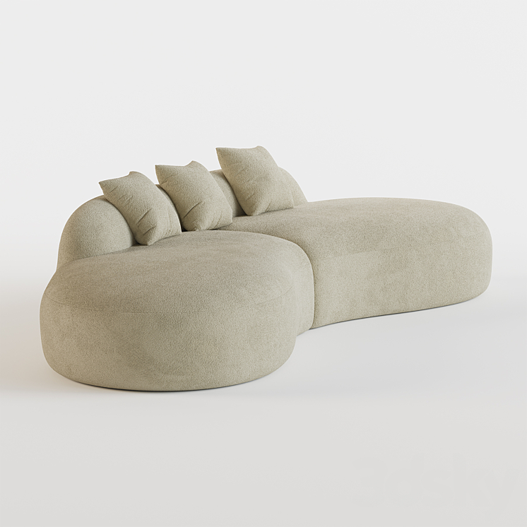 Sofa curved avalanche - Sofa - 3D model