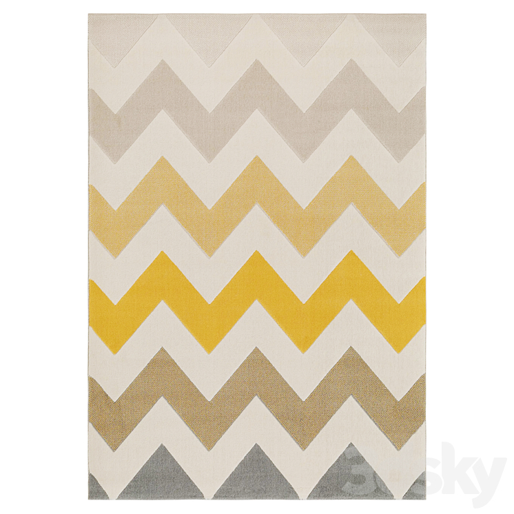 Rug Dessert Yellow - Carpets - 3D model