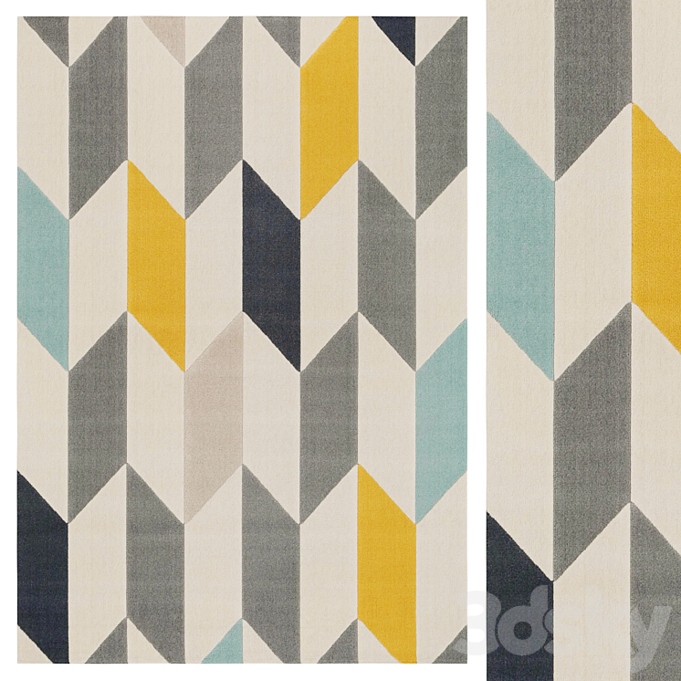 Rug Dessert Multicolour - Carpets - 3D model