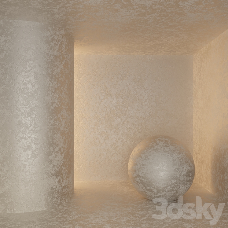Decorative plaster "World Map" - Stone - 3D model