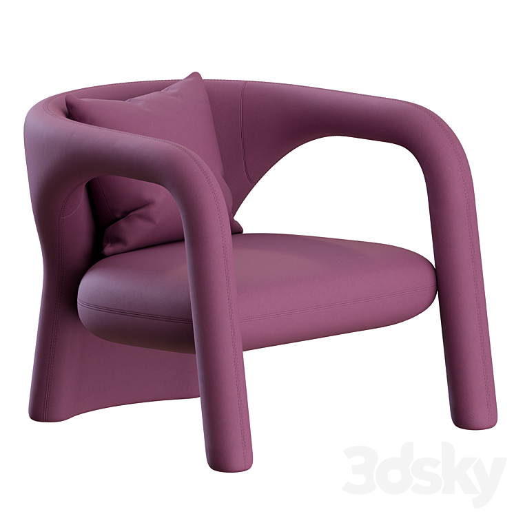 Aimée Lounge Armchair by Baxter - Arm chair - 3D model