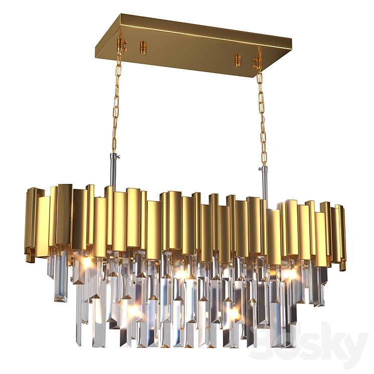 USOR Modern Crystal Chandelier - Pendant light - 3D model