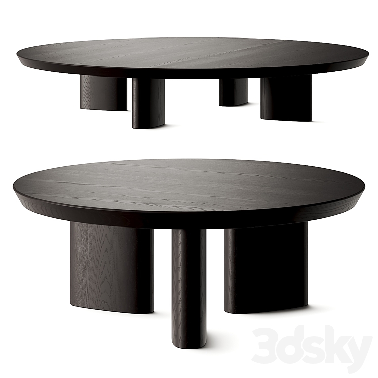 Poliform Adrien Wood Round Coffee Table - Table - 3D model