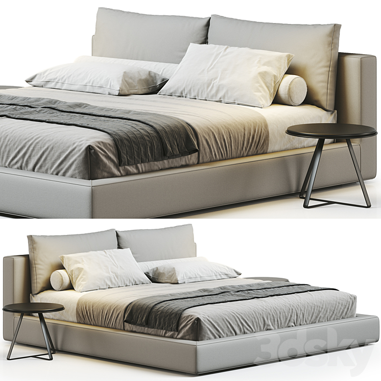RH Cloud Platform Bed - Bed - 3D model