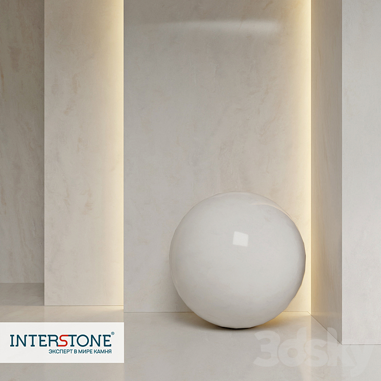 Acrylic stone GRANDEX M-701 Hazel Flow - Stone - 3D model