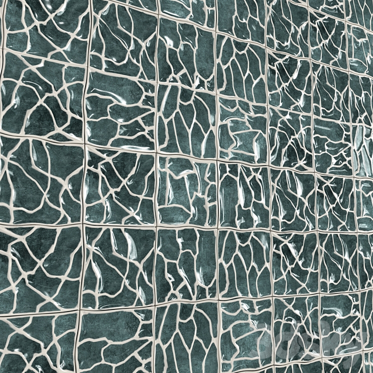 Custom made wall ceramic handmade tiles - 3D panel - 3D model
