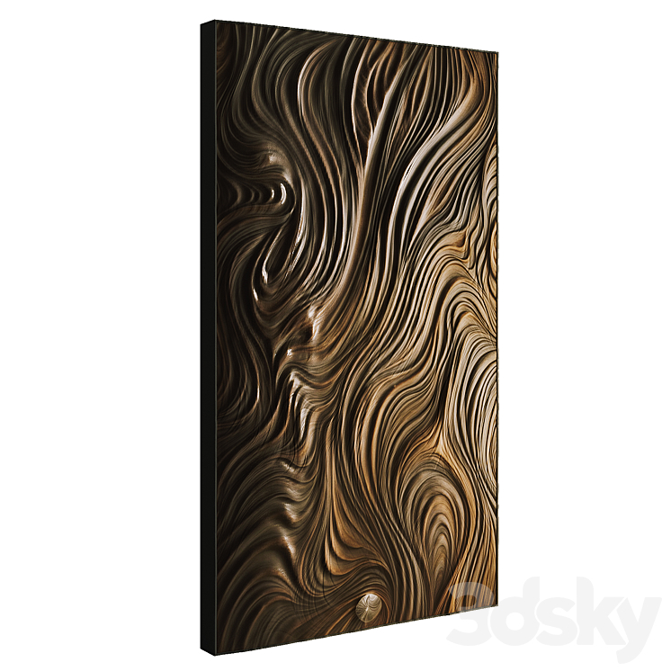 Wooden panel - 3D panel - 3D model