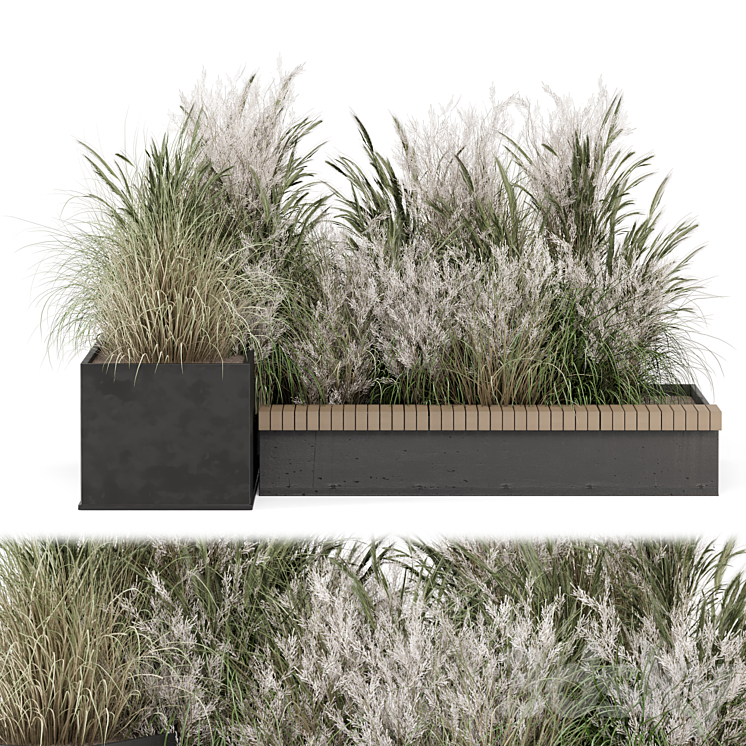Outdoor Garden Set Bush and Tree_Garden Set 3121 - Outdoor - 3D model