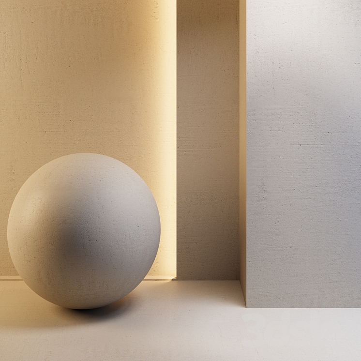 Minimal plaster - Wall covering - 3D model