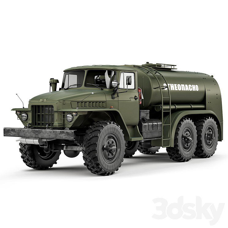 Ural TZ-5-375D 1966 - Ground Transport - 3D model