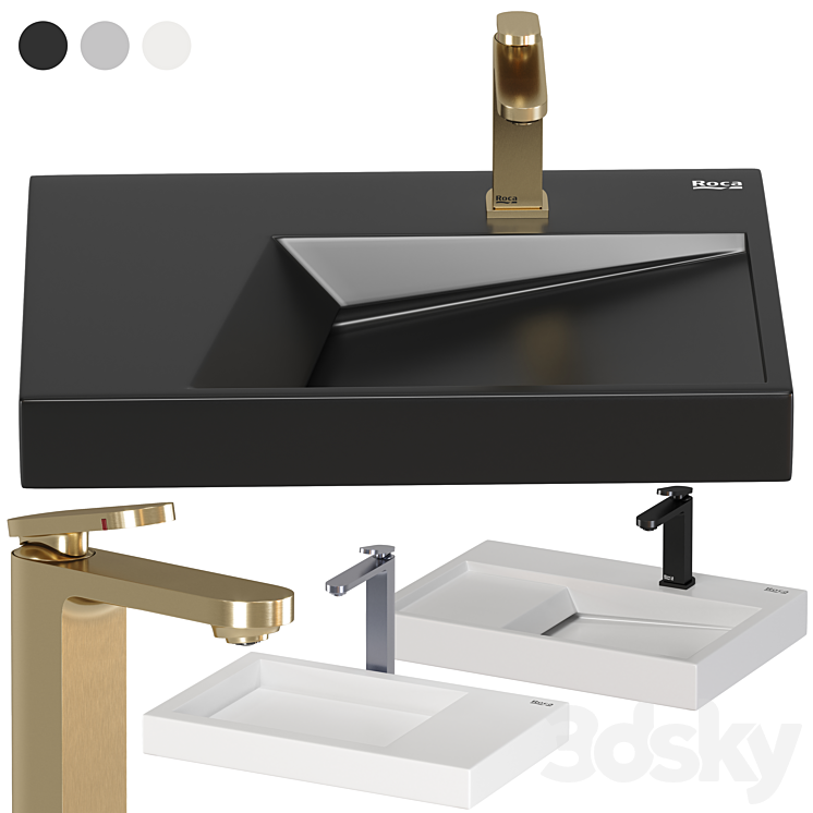ROCA Horizon Washbasin Set - Wash basin - 3D model