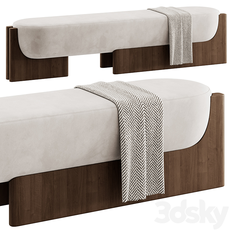 Toulouse Bench By Carlyle Collective - Other soft seating - 3D model