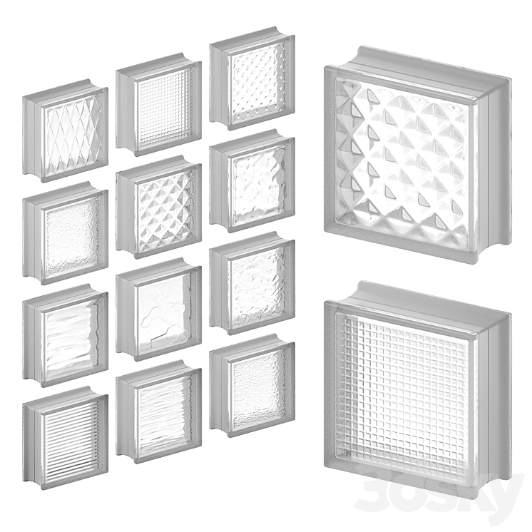 Glass Blocks 19 - Glass - 3D model