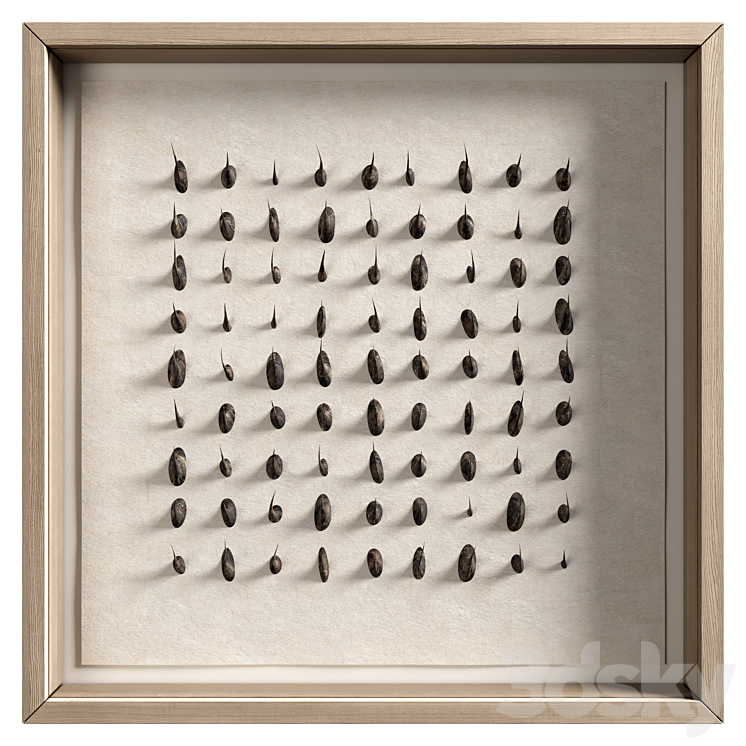Wall decor "Spikes" - Frame - 3D model