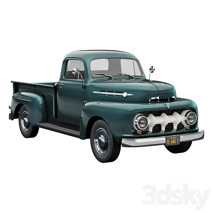 Ford F 1 Pickup 1952 - Ground Transport - 3D model