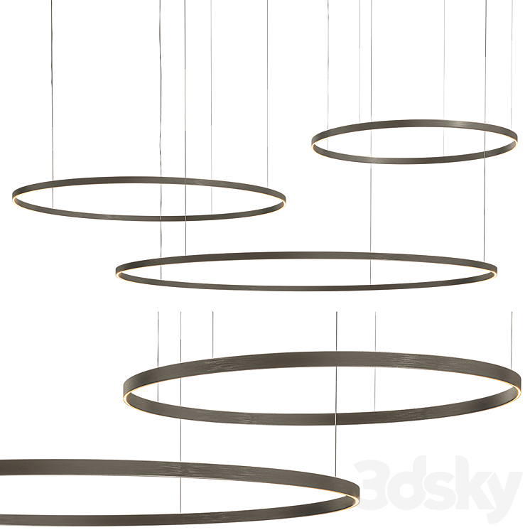 Pendant lamp Axo Light U Light 90 Rust Brown - Pendant light - 3D model