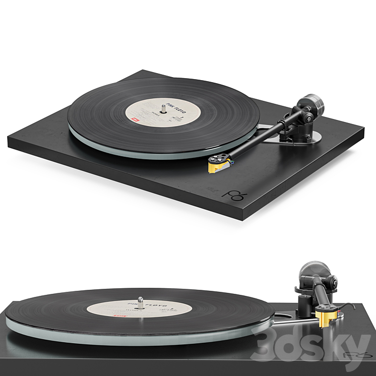 Vinyl player Rega Planar 6 Black - Audio tech - 3D model