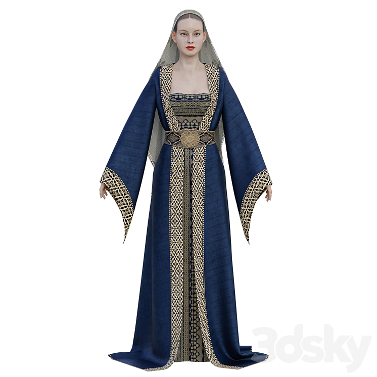 Traditional Gulf Gown Clothes - Creature - 3D model