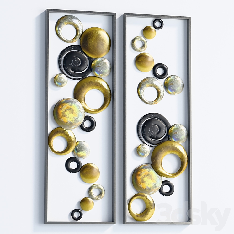 Handmade Glam Abstract Wall Decor - Other decorative objects - 3D model