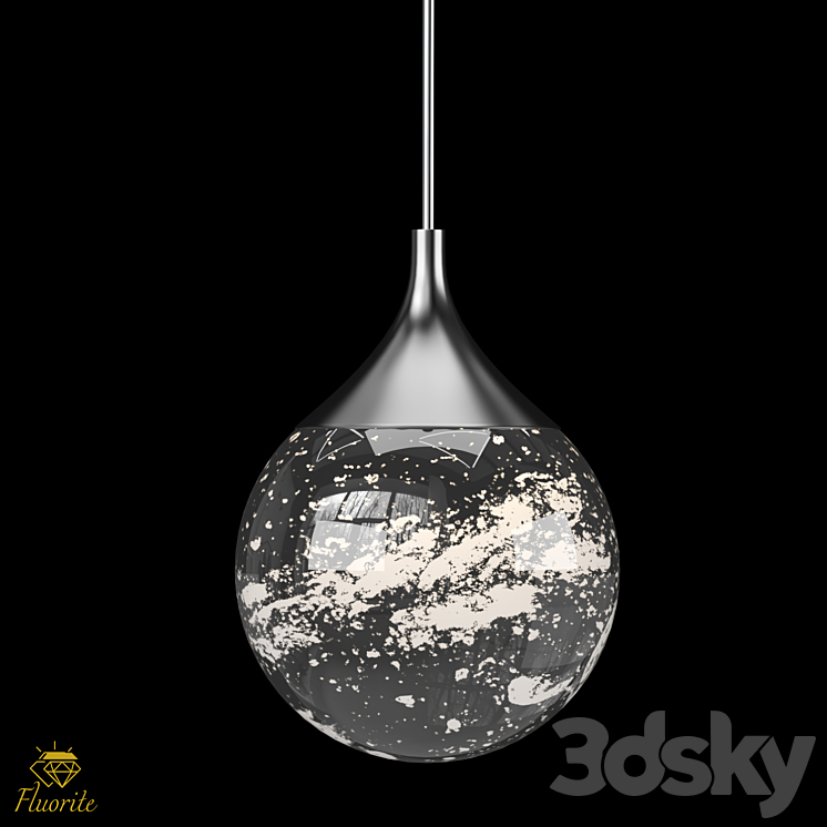 Perfectio Chrome Fluorite 120 mm FL1176-1PB (OM) - Pendant light - 3D model